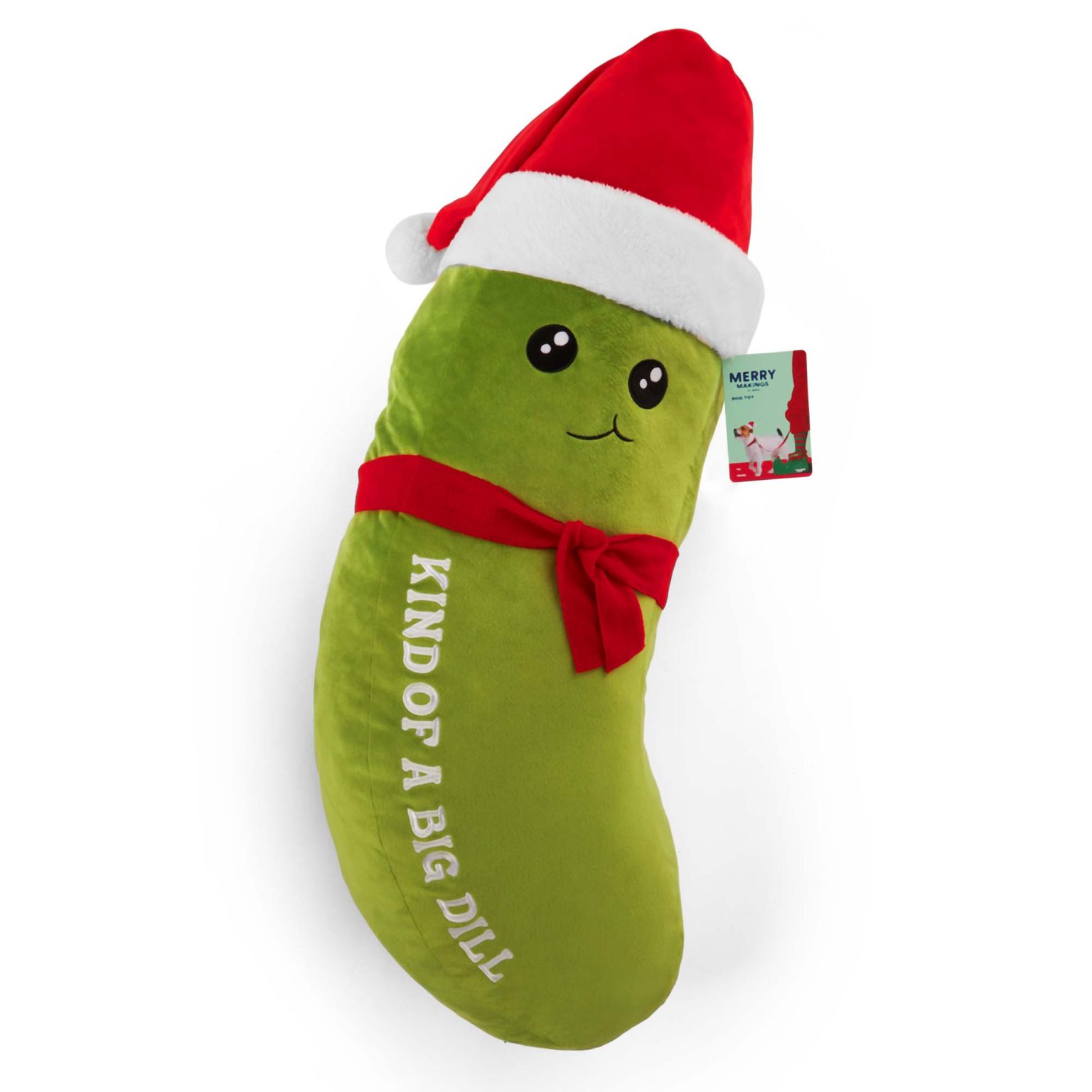 Merry Makings Jumbo Pickle Plush Dog Toy - Open to All
